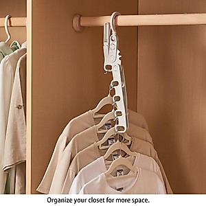 WaWacomp1PC Portable Folding Clothes Drying Rack and 5 Pcs Foldable Hangers which is a Great Combo for Travel, Hotels, Camping, with a Large Storage Bag