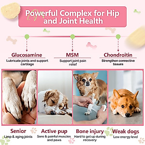 ZEBORA Glucosamine for Dogs, Joint Supplement for Dogs, Dog Allergy Relief Chews, with Probiotics, Omega 3, Colostrum - Dog Itching Skin & Ears Relief