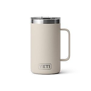 YETI Rambler 24 oz Mug, Vacuum Insulated, Stainless Steel with MagSlider Lid, Cape Taupe