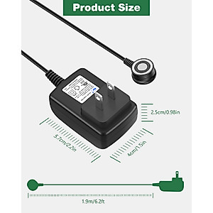 JOVNO for Shark VM252 VACMOP Charger Compatible with Shark VM252 VM252C QM252 VM250 VACMOP Pro Vacuum Adapter Round Magnetic Power Cord Replace Shark Cordless Hard Floor Vacuum Mop Magnetic Charger