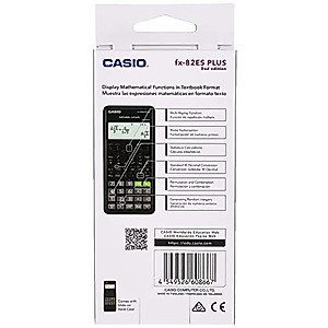 Casio Fx-82es Fx82es Plus Bk Display Scientific Calculations Calculator with 252 Functions