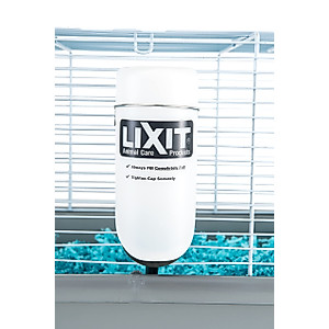 Lixit Wide Mouth BPA-Free Cage Water Bottles for Rabbits, Ferrets, Guinea Pigs, Rats, Chinchillas, Hamsters, Mice, Hedgehogs, Gerbils and Other Small Animals. (Translucent, 8 Ounce Pack of 2)