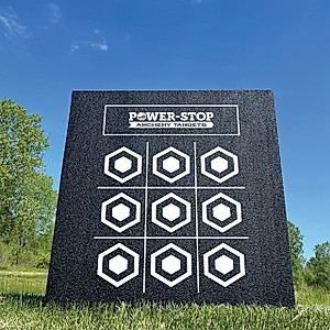 Power-Stop Archery Targets - 24" High-Density Big Block Foam Target for Broadheads and Field Tips