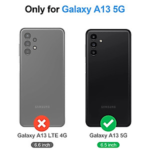 Antsturdy Compatible with Samsung Galaxy A13 5G Case Wallet with Card Holder Women Men Phone Case RFID Blocking PU Leather Flip Folio Shockproof Cover Wrist Strap Zipper Credit Card Slots,Brown