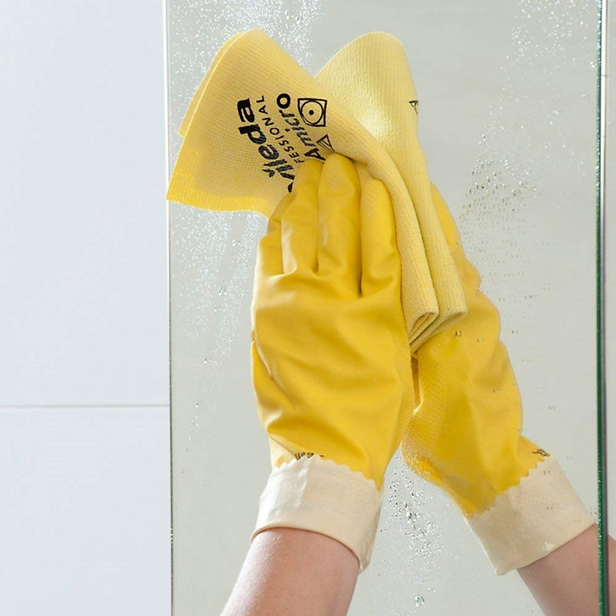 Vileda Professional | PVA Microfiber Cloth | All Purpose Cleaning Shammy | Shiny Streakfree Results | Synthetic Chamois Towel | Ideal for Hard Surfaces | Smooth Absorbent Materials | 5 Pack | Yellow