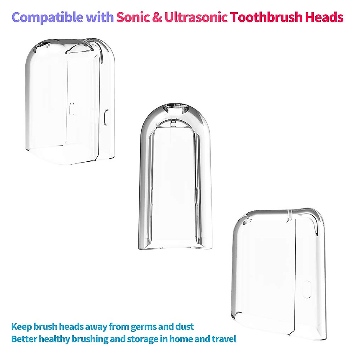 Toothbrush Travel Case Compatible with Philips Sonicare Electric Toothbrush & 6Pcs Reusable Toothbrush Head Covers Compatible with Philips Sonicare Toothbrush Heads (Blue)