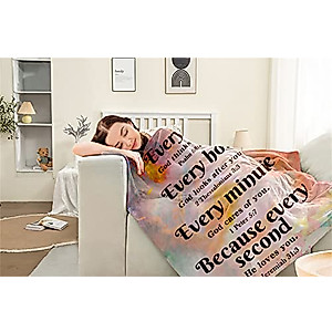 Simplive Christian Gifts for Women, Religious Gifts for Women Bible Blanket with Inspirational Thoughts and Prayers-Scripture Blanket Catholic Gifts Birthday Gifts Spiritual Gifts for Women 40"X 50"