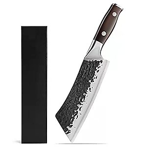 Hong wong Chef Knife,Meat and Vegetable Cleaver Knife,Hand Forged Boning Knife,Full Tang Design High Carbon Steel Kitchen Knife for Home Kitchen Restaurant