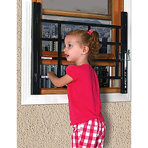 Segal S 4756 Fixed Window Guard – Adjustable Child Safety Window Guard Prevents Accidental Falls, Tamper Resistant Screws Included, Non-Egress, White, 32-1/2 to 54 In. W x 15-1/4 In. H (Single Pack)