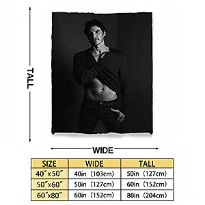 439 Throw Flannel Blanket for Pedro Pascal Blanket for Bed Sofa Home Decor Gift for Men/Women 50in×40in