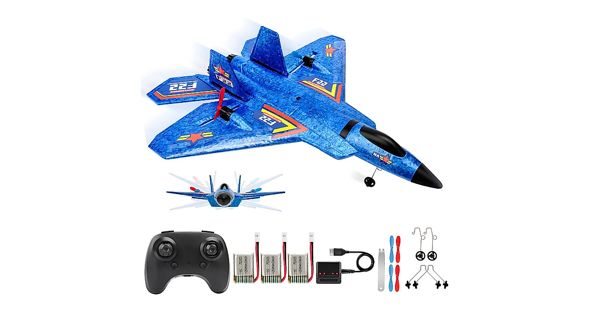 ANTSIR F-22 Raptor Remote Control Plane - Beginner-Friendly 2.4Ghz Jet Toy