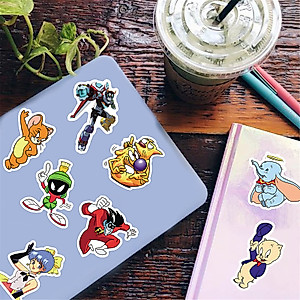 100Pcs 90s Cartoon Stickers Pack for Water Bottles Vinyl Kawaii Anime Stickers for Kids Teens Waterproof Cute Cartoon Characters Stickers Mixed 80s Cartoon Stickers for Laptop Hydroflask Journaling
