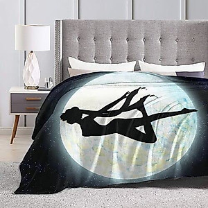 Sai.lor Moon Luna Cat Fleece Blanket Super Soft Plush Throw Blanket 50"X40" Cozy Fuzzy Bed Blankets Microfiber Flannel Blankets for Couch, Bed, Sofa