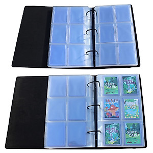TURKRA Toploaders Binder with 25 Pages, 3-Ring Top Loaders Holder Album Holds 150 3" x 4" Standard Toploaders Hard Holders(Black)