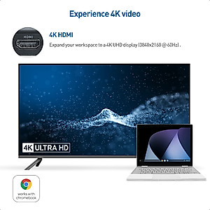 Cable Matters [Works with Chromebook Certified] 4K@60Hz USB C Hub HDMI, USB-C Multiport Adapter with HDMI, 2X USB 3.0, Gigabit Ethernet, and 86W PD