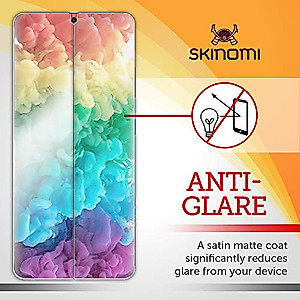 Skinomi Matte Screen Protector Compatible with Samsung Galaxy S21 Ultra (6.8 inch)(2-Pack)(Edge to Edge)[Works with Fingerprint Scanner] Anti-Glare Matte Skin TPU Anti-Bubble Film