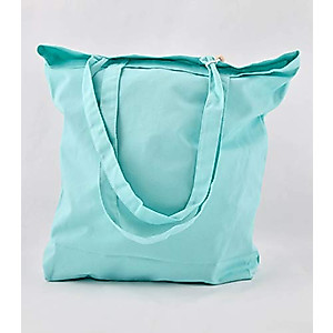Sorority Shop ZTA Tote Bag - Zeta Tau Alpha Teal and White Retro Pom Pom Canvas Tote Bag – Sorority Retro Tote– Sorority Gift