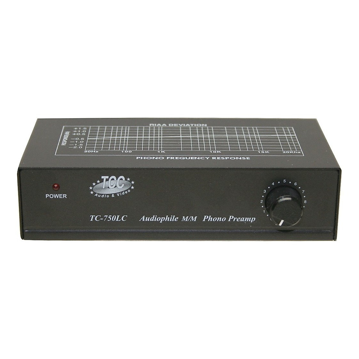 Technolink TC-750LC Audiophile RIAA Phono Preamp with Output Level Control, 85dB S/N; Black or Silver, Your Choice (Black w/ 1000mA Adaptor Upgrade)