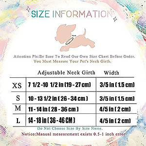 Dog Collar, Dog Collars with Bell, Adjustable PU Leather Buckle Pet Necklace with Star Studded Leather Pet Collar for Small Medium Large Dogs (S)