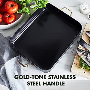 GreenPan Reserve Healthy Ceramic Nonstick Roasting Pan, 13" x 16", Black