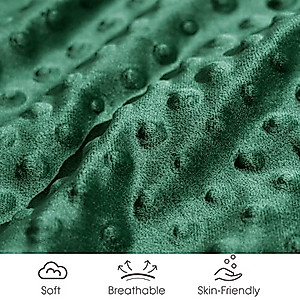 david's kids Minky Baby Blanket for Boys Girls Neutral, Soft Lightweight Micro Fleece Blanket with Double Layer, Dotted Backing, Receiving Blanket for Newborns, 30x40 Inches, Emerald Green