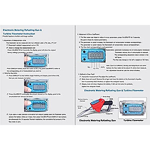 Turbine Flow Meter Electronic 3/4" 3/4 inch 10-100L/Min Oil Flowmeter Kerosene Gas Methanol Diesel Fuel Flow Digital Meter Oval Gear Gauge LCD BSPT/NPT with Battery