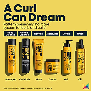 Matrix A Curl Can Dream Moisturizing Leave-in Cream, Moisturizes & Defines Curls For Curly, Coily, and Wavy Hair, Protects from Heat Styling, Frizz Control & Detangler, 16.9 Fl Oz