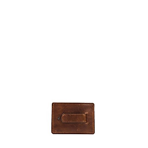 FRYE Men's Logan Money Clip Card Case, Cognac, One Size