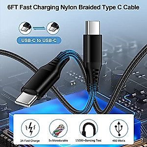 A54 Super Fast Samsung 25W Type C Charger USB C Charging Block for Samsung Galaxy A53 A14 A13 5G,A34,S23 S22 Ultra,S21 FE,S20,A03S,Z Flip4 Fold4,Wall Charger Plug Box+6FT C Andriod Phone Charger Cable