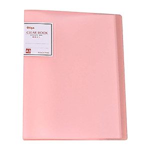 A3 Diamond Painting Storage Book 30 Pags,Art Portfolio Painting Storage Book Clear Pockets Sleeves Protectors for Artwork, Report Sheet, Letter Album Folder Storage Bag 44 X 32.5 cm (Pink)