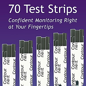 CONTOUR NEXT Blood Glucose Test Strips for Diabetes, 70 Count (Pack of 1)