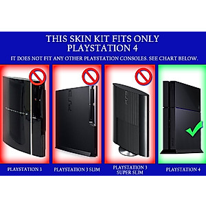 Carbon Fiber - Vinyl Decal Mod Skin Kit by System Skins - Compatible with Sony PlayStation 4 (PS4)