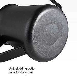 CA Mode 14oz Mini Gooseneck Spout Kettle Make Pour-Over Coffee Kettles Small Teapot Stainless Steel Black Long Narrow Hand Drip Tea Pot Hanging Ear with Anti-Scalding Cover