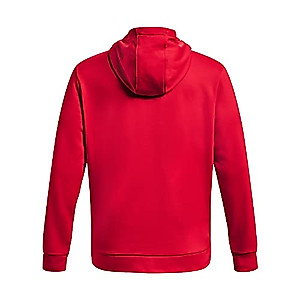 Under Armour Mens Big Logo ArmourFleece Hoodie, (600) Red/Red/Black, X-Large
