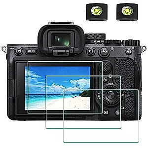 Screen Protector for Sony A7 IV Alpha 7 IV A7IV A7M4 A74 & Hot Shoe Cover [3+2 Pack], ULBTER Tempered Glass Cover 0.3mm 9H Hardness Anti-Scrach Anti-Bubble