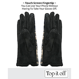 Top It Off Winter Gloves For Women - Featured on Favorite Things - Touch Screen Fingers - Stylish, Warm, Cold Weather Gloves - Gifts For Women