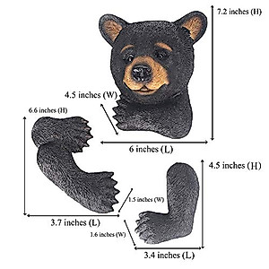 Claratut Bear Sculpture Garden Decor Tree Huggers - Bear Tree Peeker Garden Ornament Outdoor Decor Yard Art