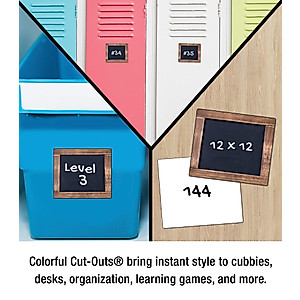 Schoolgirl Style - Industrial Chic | Chalkboards Colorful Cut-Outs, Classroom Décor, 36 Pieces, Multi (120546)
