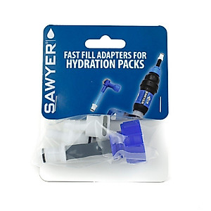 Sawyer Products SP160 One Gallon Gravity Water Filtration System w/Dual-Threaded Mini Filter & SP115 Fast Fill Adapters for Hydration Packs Blue/White,One Size