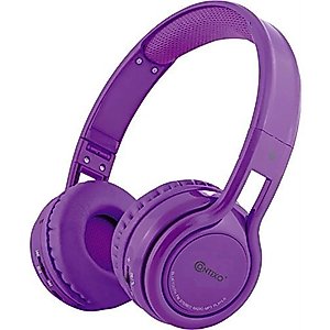Contixo KB-2600 Premium Headphones for Kids - 85db Volume Limiter - Over-Ear and Build-in Mic Wireless Children Headphones for Boys - Foldable Heaphones for iPhone/iPad/Smartphones/Laptop/PC (Purple)