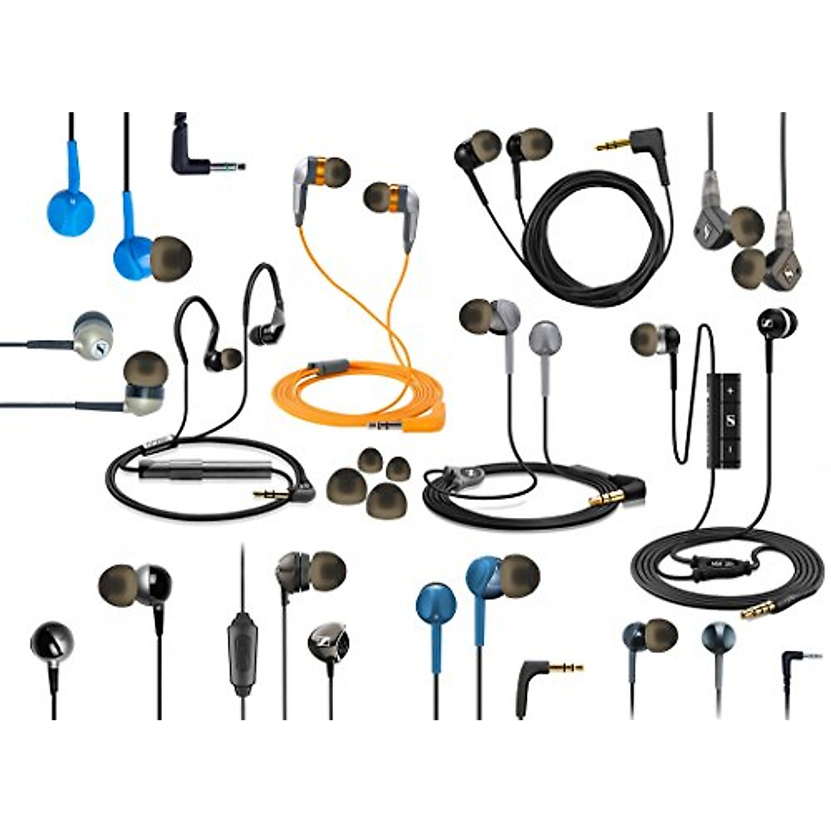 12pcs (TRS-B) Medium (M) Replacement Ear Adapters Earbuds Ear Tips Compatible with Sennheiser IE Series, CX Series, CXC Series, CXL Series, OCX Series, and MM Series In Ear Earphones Headphones