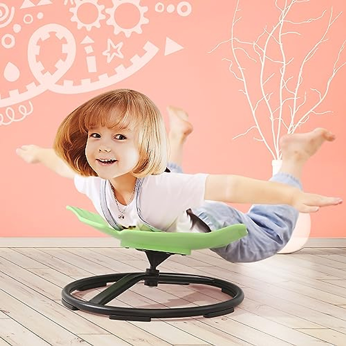 GAKINUNE Autism Spinning Chair 360° Spin Sensory Chair - Safe, Smooth & Fun Kids Swivel Seat for Kids' Balanced Development