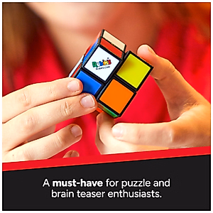 Rubik's Cube Mini, Original 2x2 Rubik's Cube, Puzzle Fidget Cube, Fidget Toy, Brain Teasers, Stocking Stuffers, Christmas Gifts for Teens, for Ages 8+
