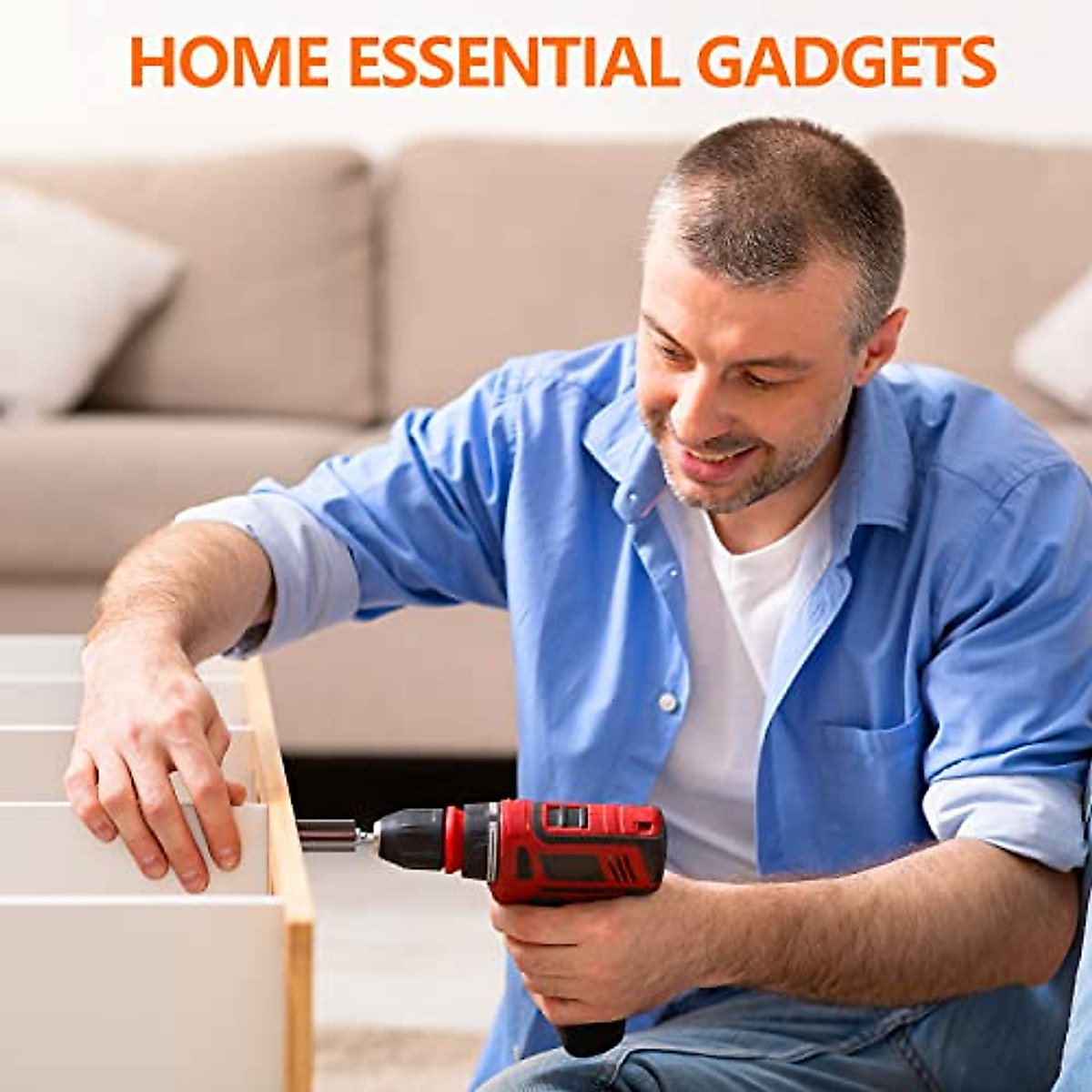 Universal Socket Tool Men Gifts - Sockets Set Super Grip with Adapter Drill Christmas Stocking Stuffers Birthday Gifts for Dad Husband Women Him Father Boyfriend Cool Gadgets Handy Stuff (7-19mm)