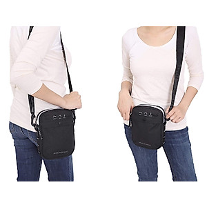 Sherpani Suki, Nylon Crossbody Purse with Coin Purse, Small Crossbody Bag, Cross Body Bag, Christmas Gifts, Purses for Women (Black)