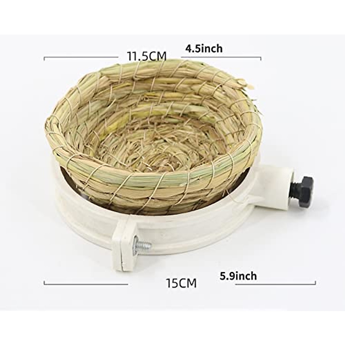 Yu’s north Bird Breeding Nest Bed for Parakeet Cockatiel Canary Lovebird and Small Parrot Cage Hatching Nesting Box (Straw)