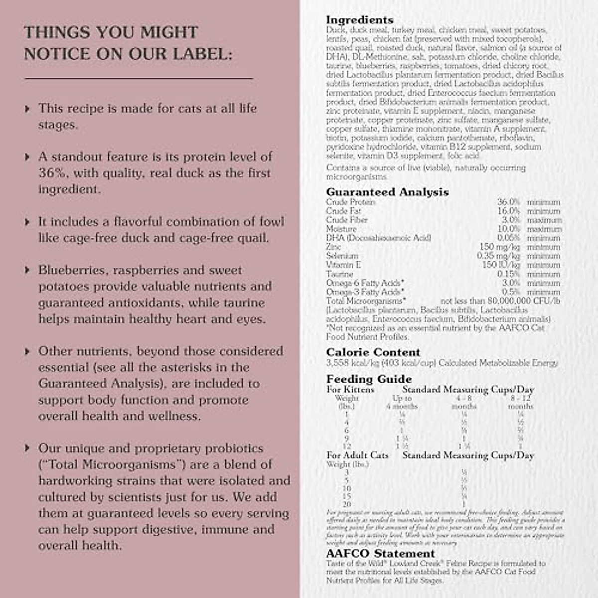 Taste Of The Wild High Protein Real Meat Recipes Premium Dry Cat Food With Superfoods And Nutrients Like Probiotics, Vitamins And Antioxidants For Adult Cats And Kittens