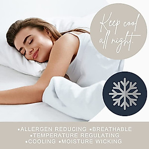 4 Piece Premium Sheet Set Cotton Full_54"x75", 100% Egyptian Cotton, 1000 Thread Count, 16 Inch Deep Pocket of Cotton Sheets, (Light Grey Solid) 100% Long Staple Sateen Soft Combed Cotton