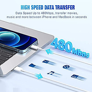 iPhone Charger 3Pack 6FT MFi Certified Lightning Cable Fast Charging Cords Apple Charger Compatible with iPhone 14 13 12 11 XS XR X Pro Max Mini 8 7 6S 6 Plus 5S SE iPad iPod AirPods