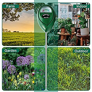 SZHLUX Moisture Meter Water Monitor Soil Hygrometer Sensor Care, Lawn, Farm, Indoor & Outdoor. (Plant Gifts for Gardeners), 10.23inch, Green
